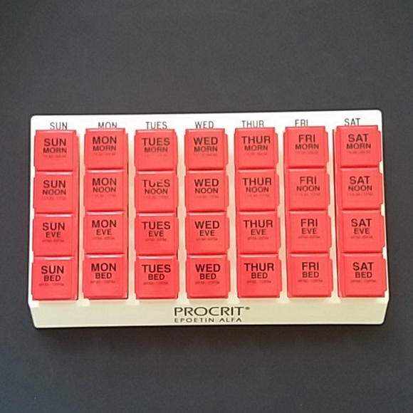 procrit | Other | Large 7 Day 4x A Day Pill Organizer Case Easy To Read ...